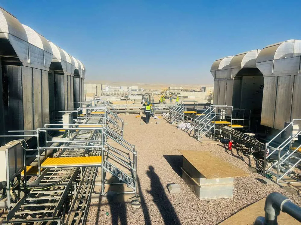 Rooftop Guardrails and Hatch Railings for Data Centers